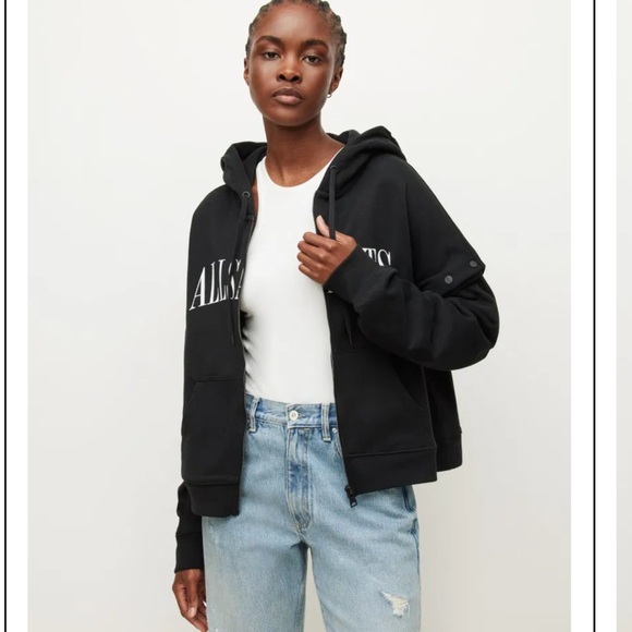 All Saints | Tops | Allsaints Amphia Zip Up Hoodie | Poshmark